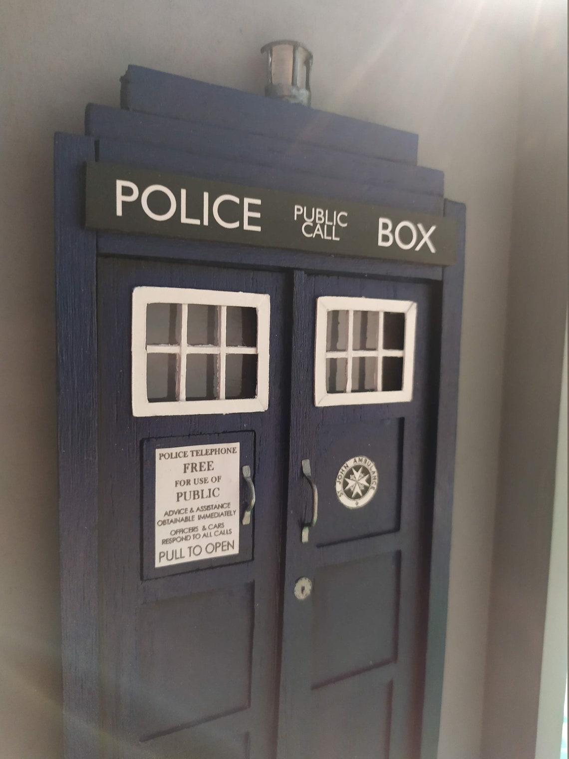 Doctor Who Tardis door display frame diorama | Etsy
