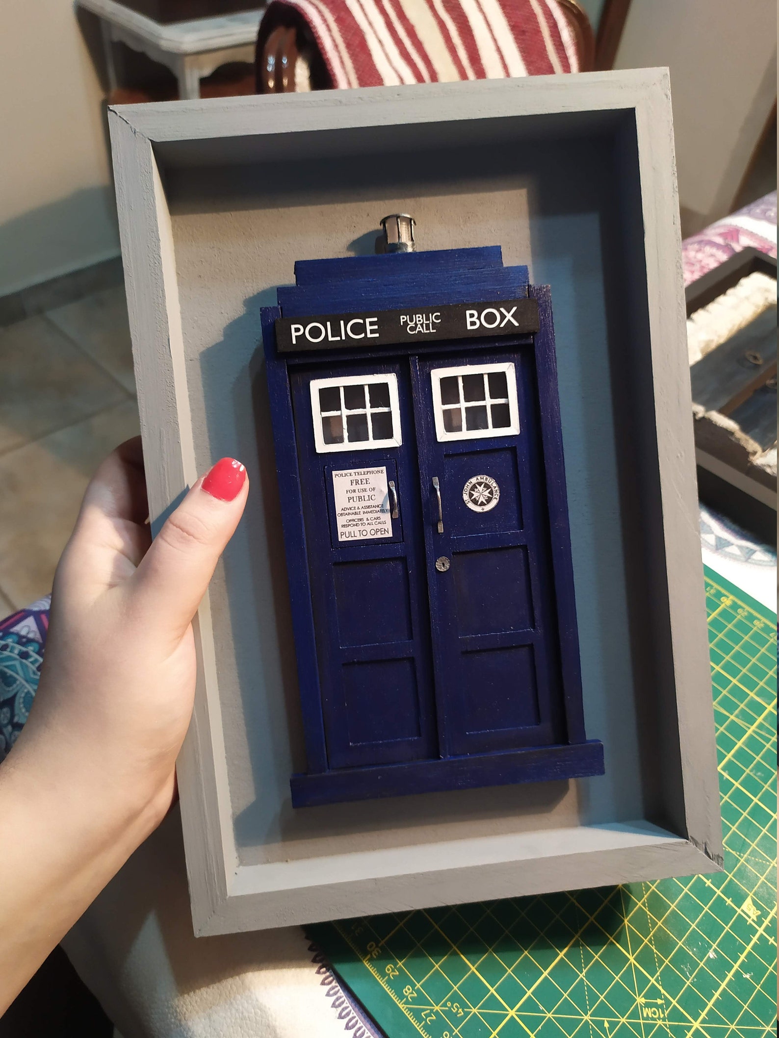 Doctor Who Tardis door display frame diorama | Etsy