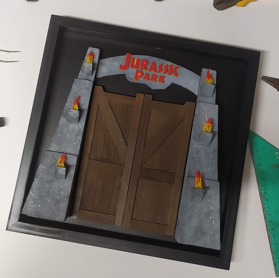 Jurassic Park Gate Display Frame - Etsy