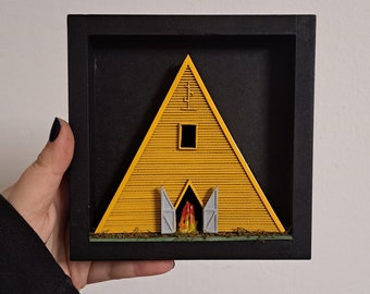 Midsommar Yellow Pyramid Building Midsommar Temple Miniature Diorama ...
