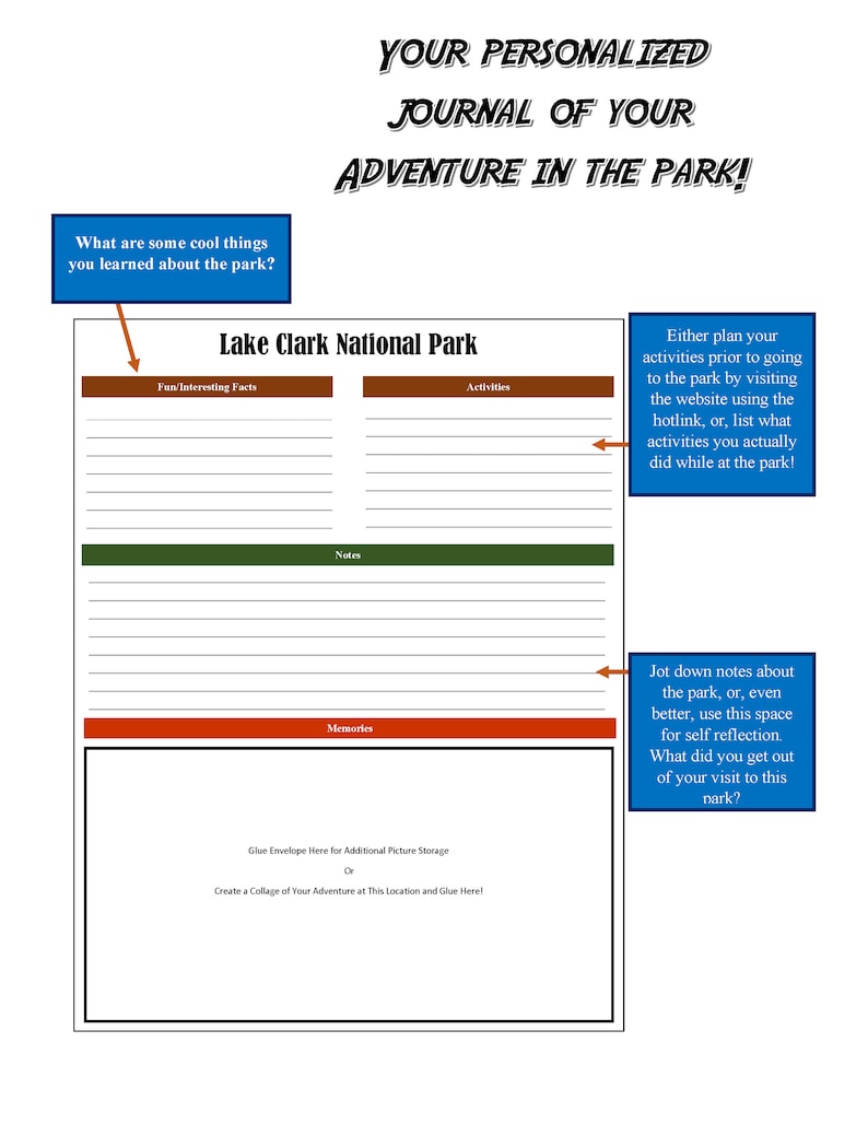 Saguaro National Park Adventure Journal: DIGITAL DOWNLOAD/PRINTABLE - Etsy