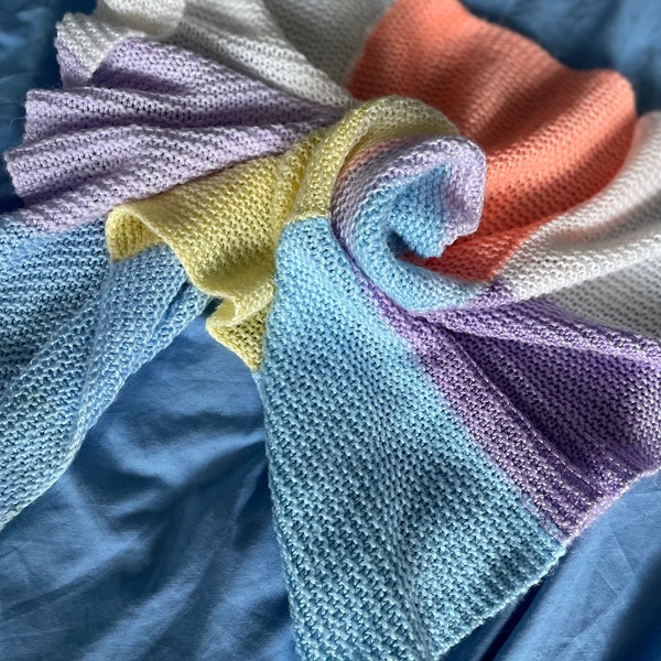 Color Block Blanket - Etsy