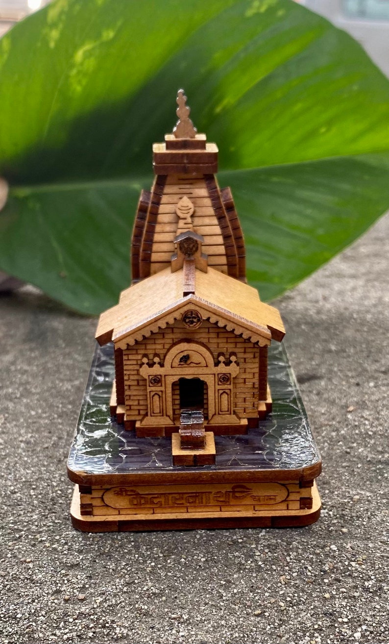 Kedarnath Temple Wooden Miniature Indian Pilgrimage Model - Etsy
