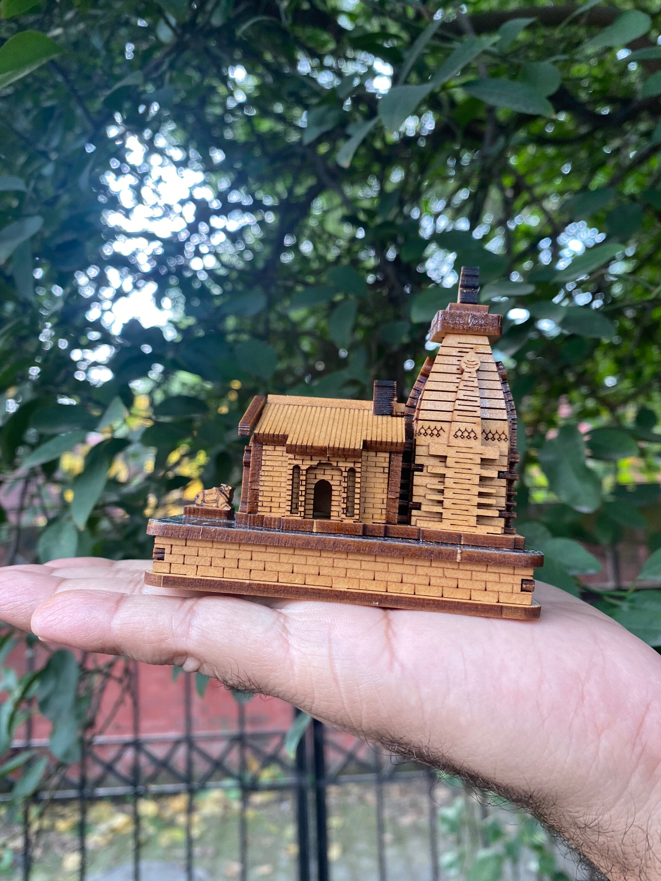 Kedarnath Temple Wooden Miniature, Indian Pilgrimage Model, Lord Shiva ...