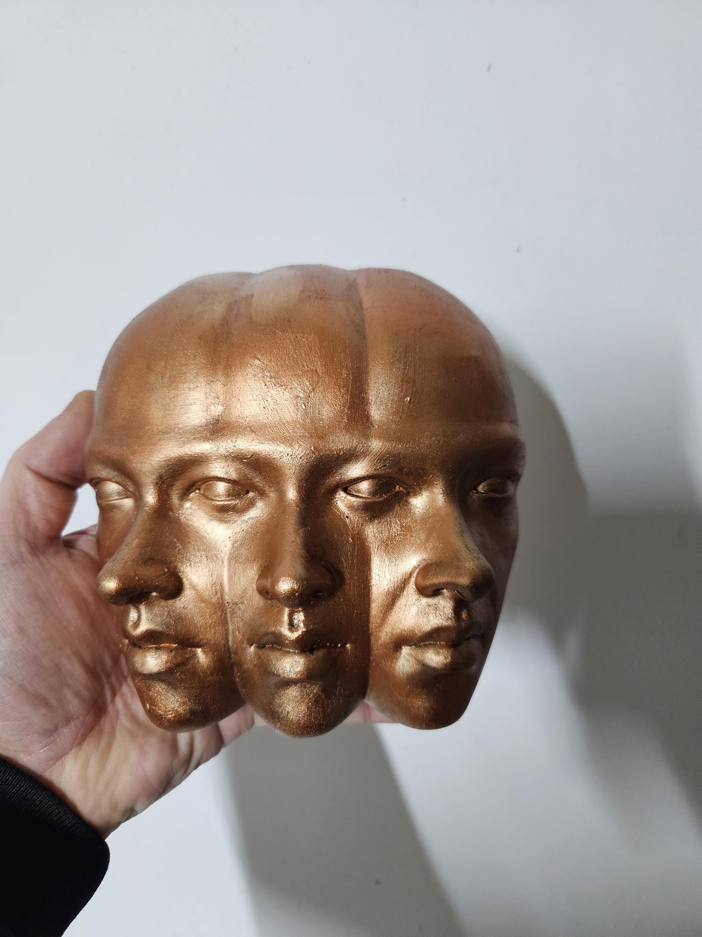 Handmade Resin Triple Face Wall Mask, Gothic Sculpture, 15cm - Etsy