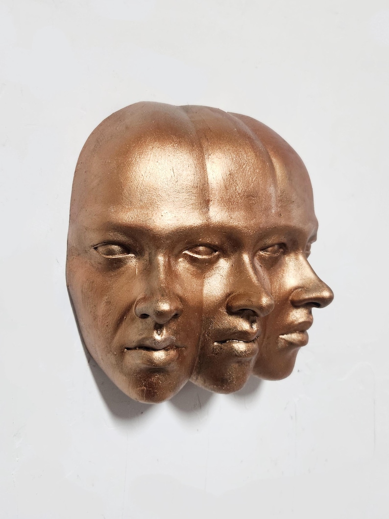 Handmade Resin Triple Face Wall Mask, Gothic Sculpture, 15cm - Etsy