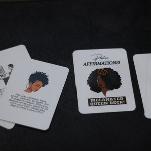 50 Positive Affirmations Card Deck | Gift for Black Women | Melanated ...