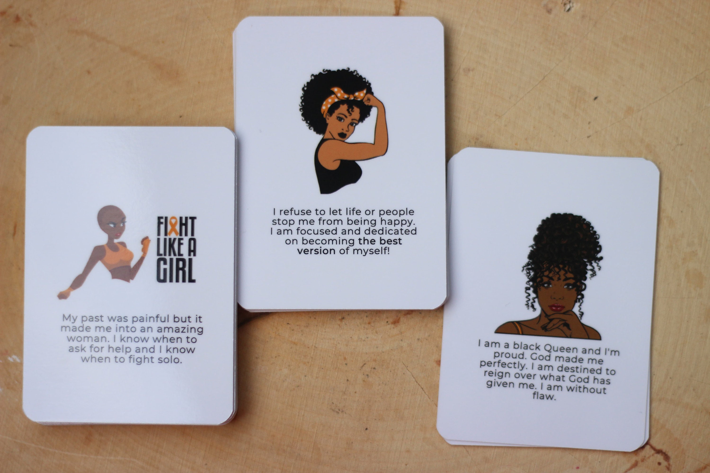 50 Positive Affirmations Card Deck | Gift for Black Women | Melanated ...
