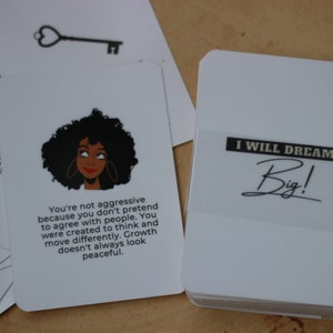 50 Positive Affirmations Card Deck | Gift for Black Women | Melanated ...
