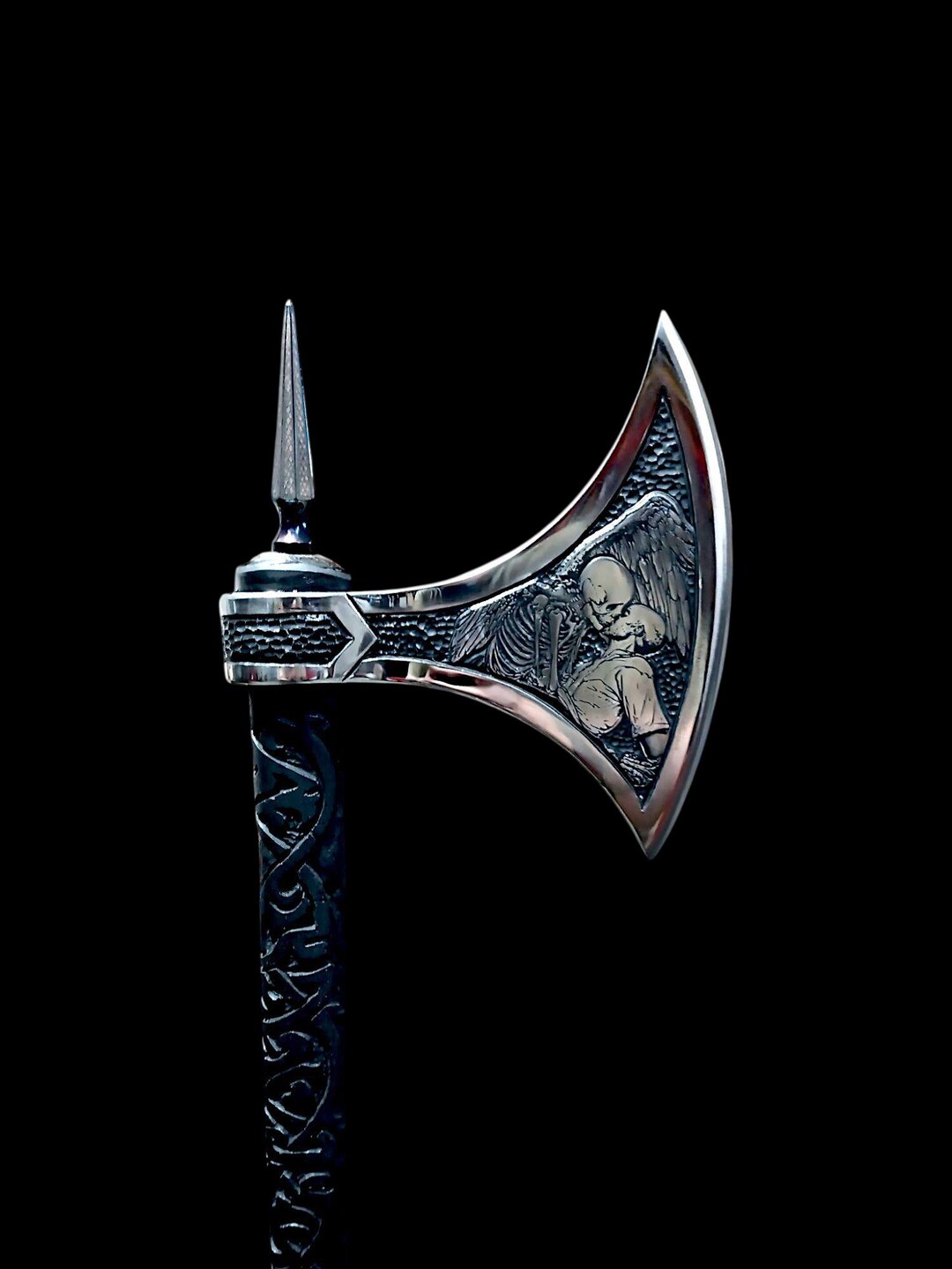 Hand-engraved Reaper Axe – Collectible Art Steel - Etsy