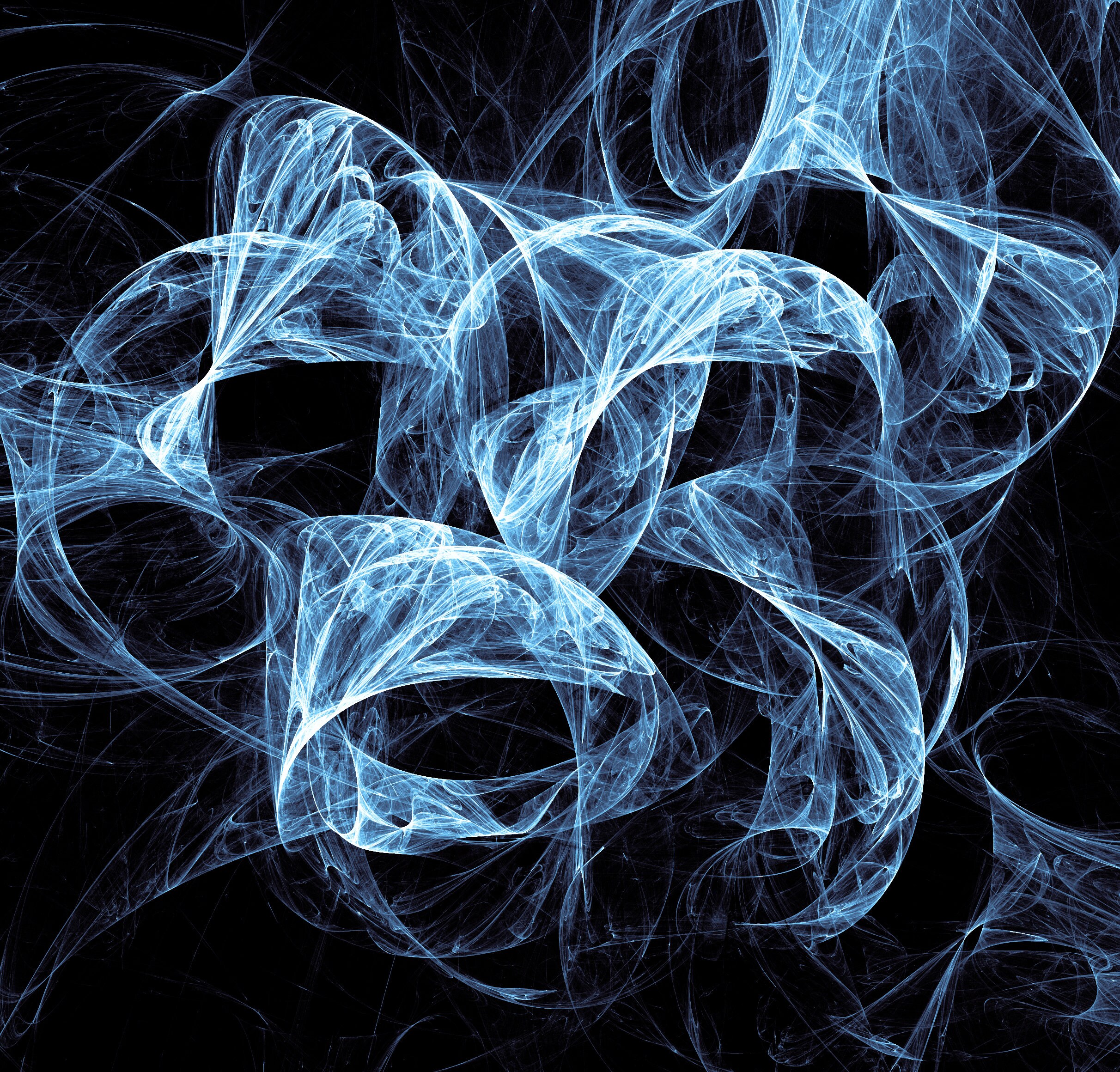 Fractal Art Digital Download - Ice Blue, "ghost Moths" - Etsy