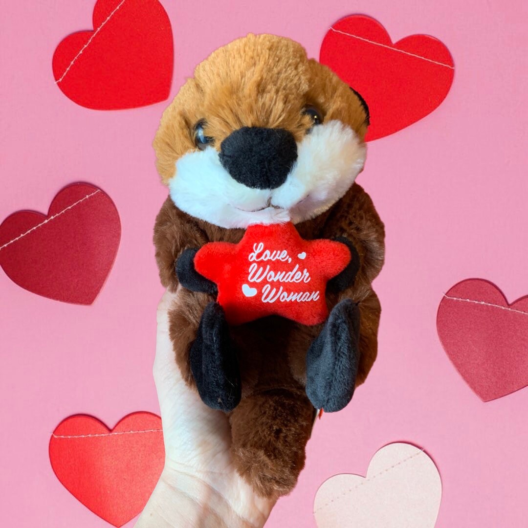 Custom Personalized Otter Valentines Day Plush Stuffed Animal - Etsy
