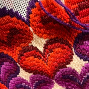 Embroidery, Needlepoint, Tapestry Heart Canvas, PDF Sewing Pattern ...