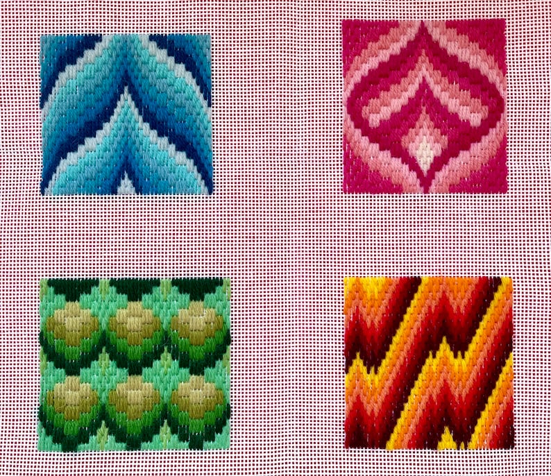 Bargello Embroidery Sampler Pattern, Pincushion, PDF Pattern, Instant ...