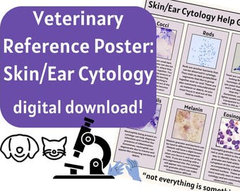 Veterinary Reference Poster: Skin/ear Cytology Help Guide (digital ...