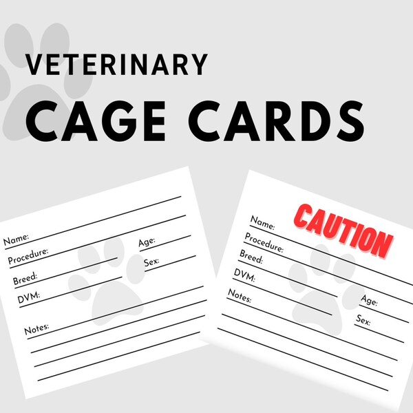 Kennel Cards - Etsy
