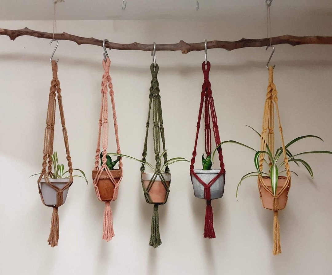 Small Macrame Plant Hanger, Macrame Plant Hanger, Small Plant Hanger ...