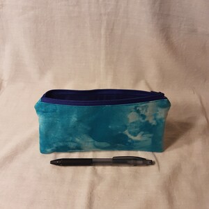 Blue Batik Zipper Pouch - Etsy