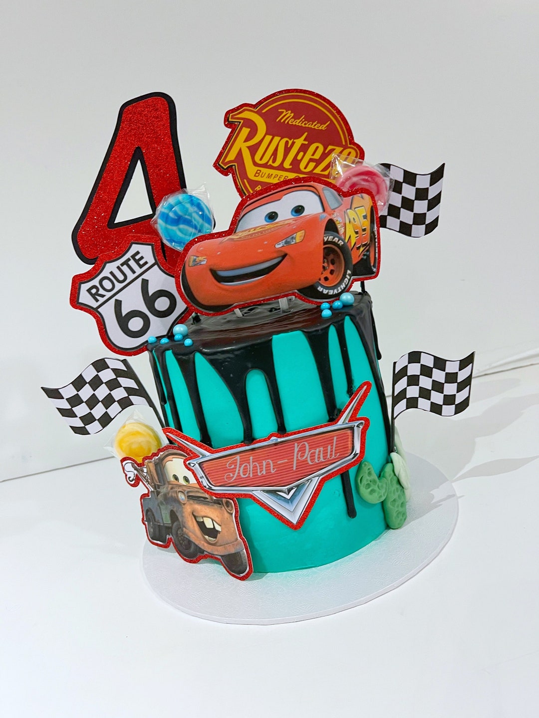 Lightning Mcqueen Cake Topper Bundle - Etsy UK