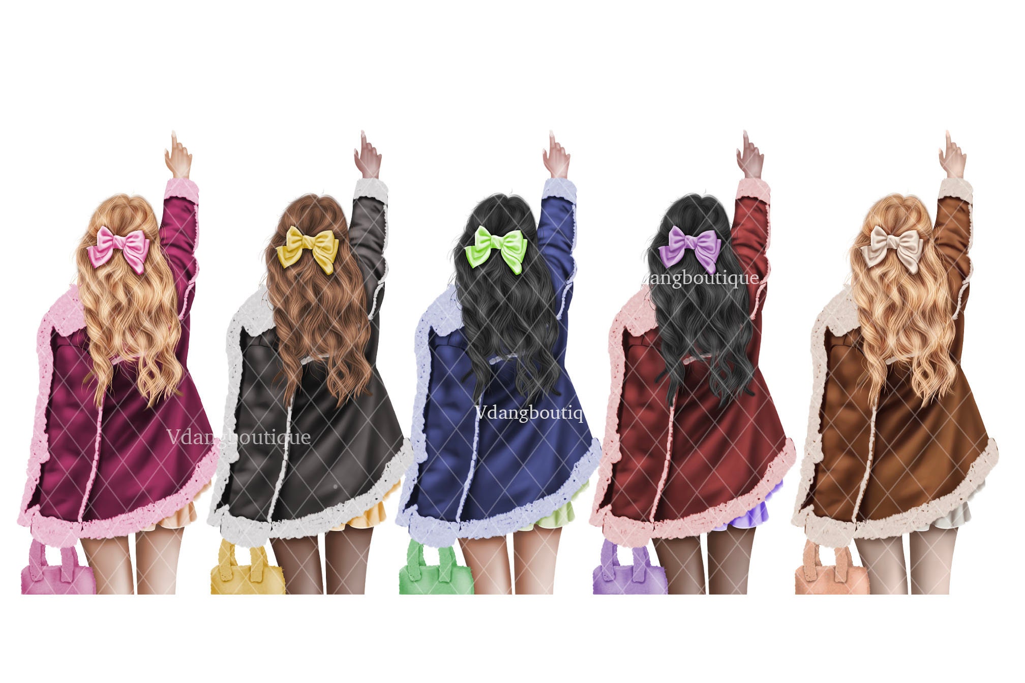 Winter Girl Clipart Christmas Woman Clipart Fashion Girl Clipart ...