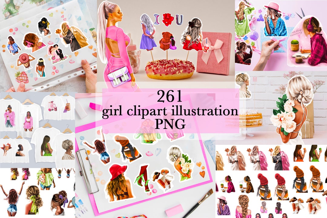 261 PNG Cute Girl Clip Art Set ,girl Clip Art Png,fashion Girl ...