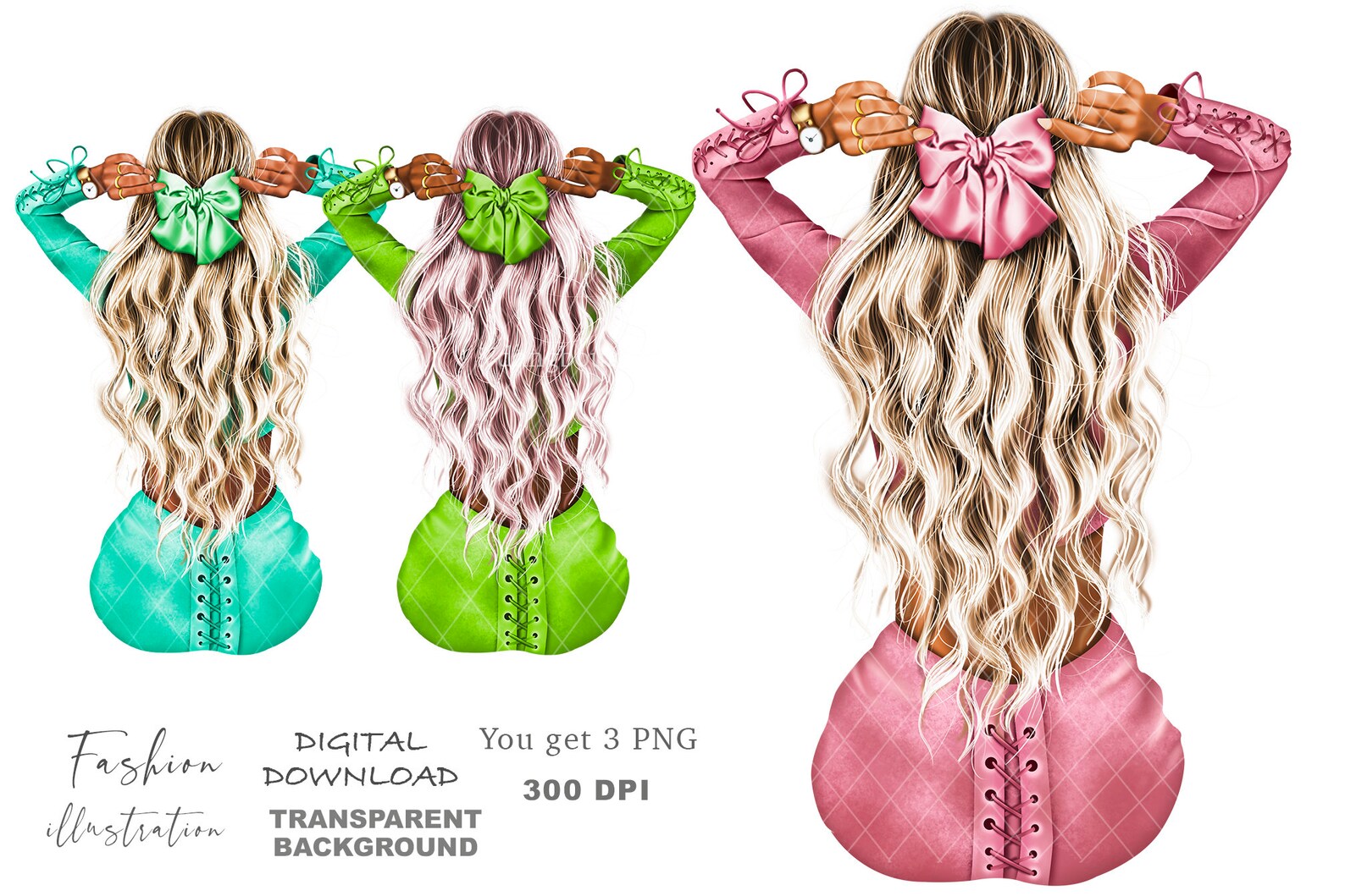 Cute Girl Clip Art PNG ,girl Clip Art Png, Fashion Girl Illustration ...