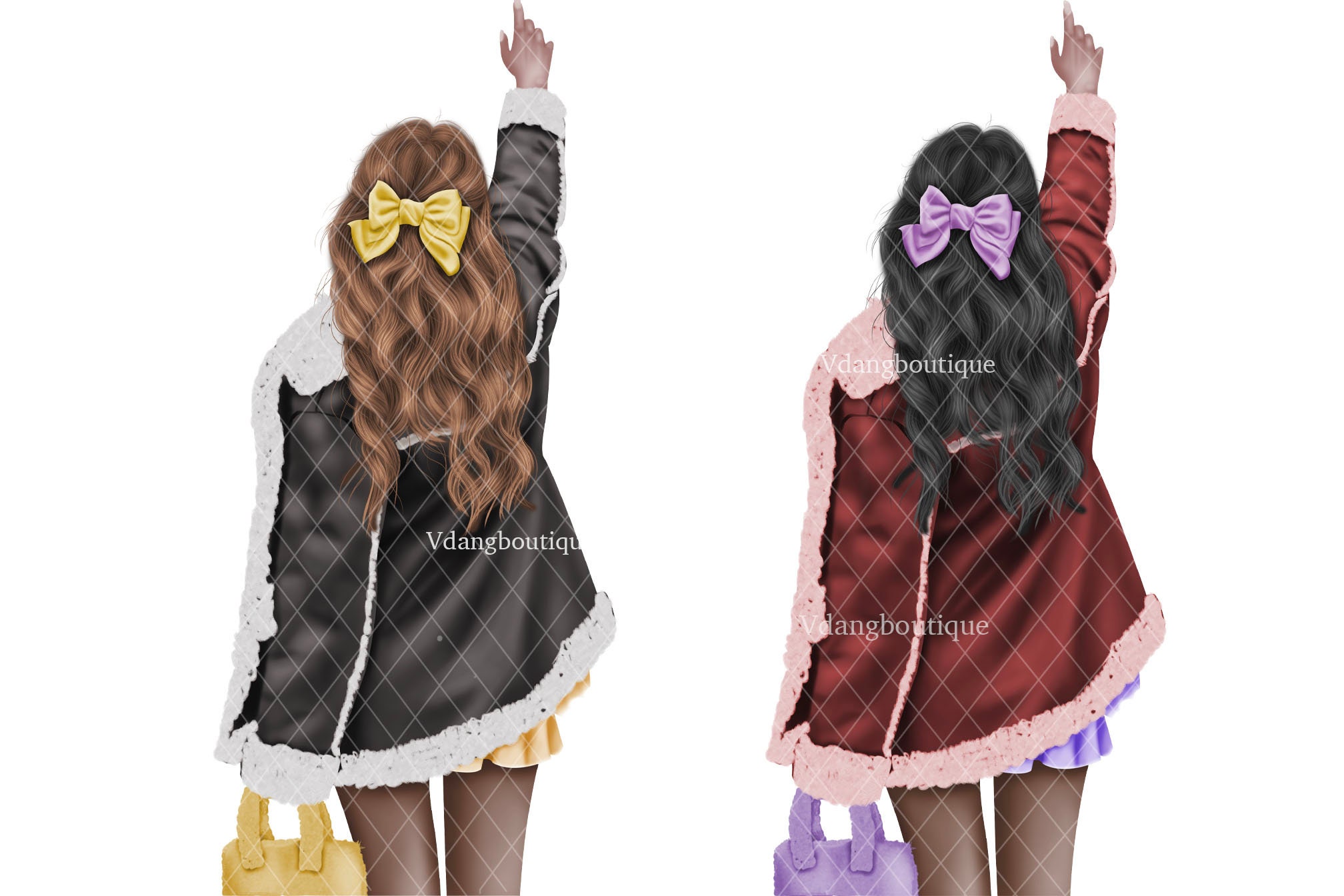 Winter Girl Clipart Christmas Woman Clipart Fashion Girl Clipart ...