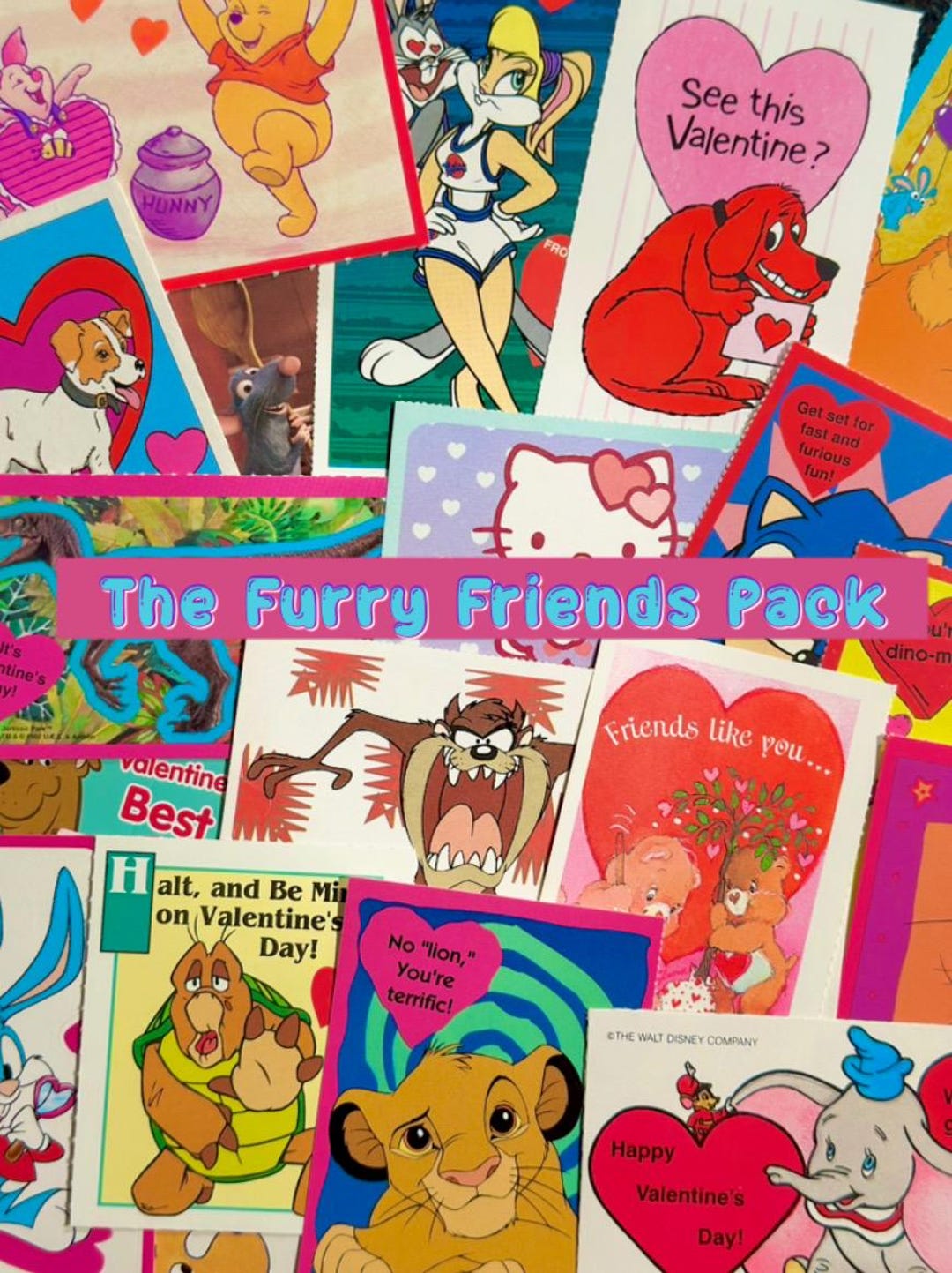 The Furry Friends Pack - Vintage Valentine’s Day Cards Variety Pack - Etsy