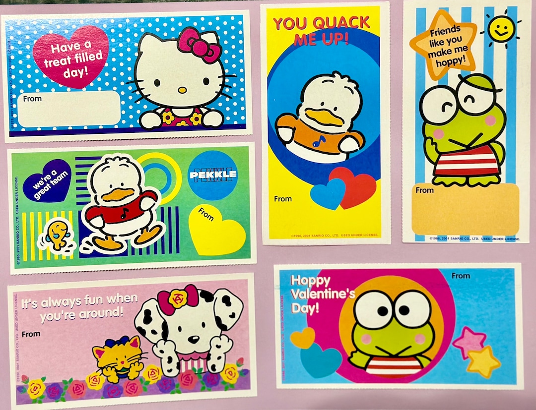 6 Sanrio Valentine Cards - Etsy