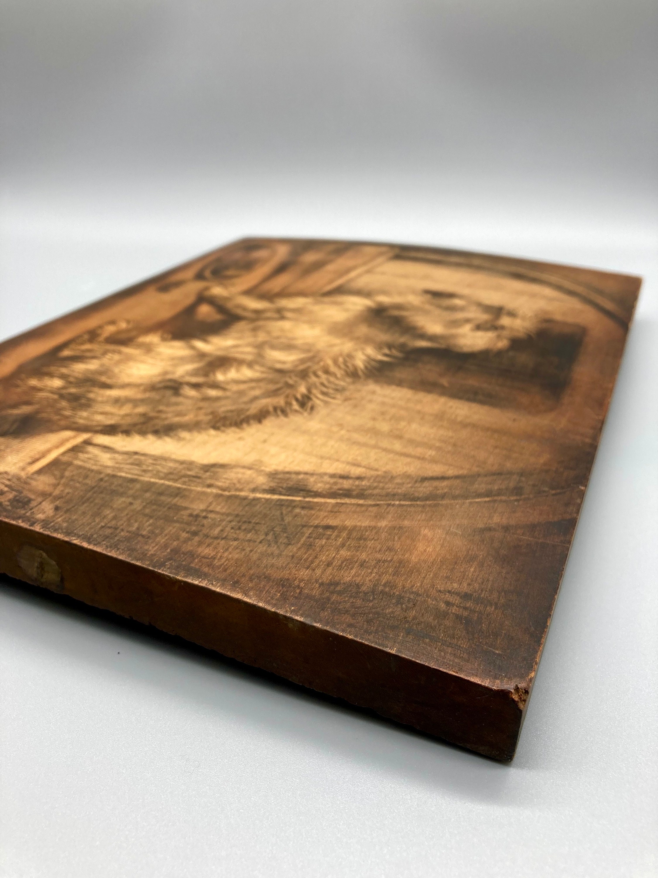 Victorian Pyrography Picture of a Dog, After Edwin Landseer, C.1890 - Etsy