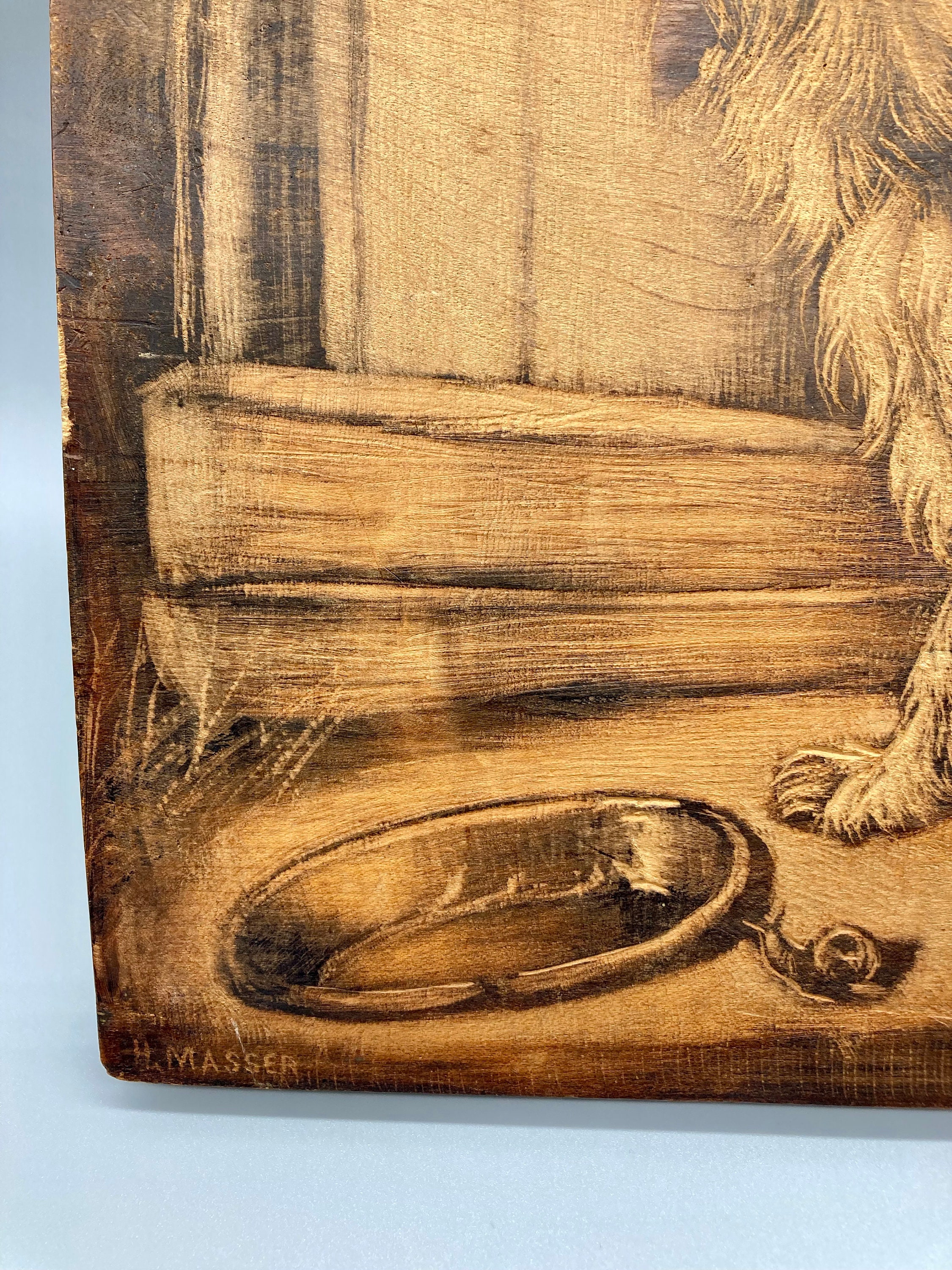 Victorian Pyrography Picture of a Dog, After Edwin Landseer, C.1890 - Etsy