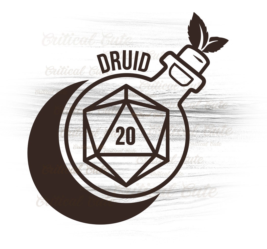 Druid D20 Dnd SVG Cut File Shirt Design Printable Instant Download for ...