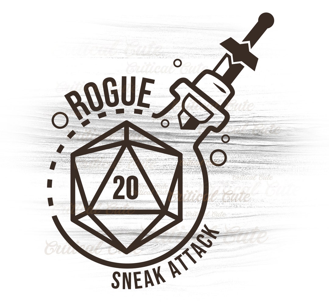 Rogue D20 Dnd SVG Cut File Shirt Design Printable Instant Download for ...