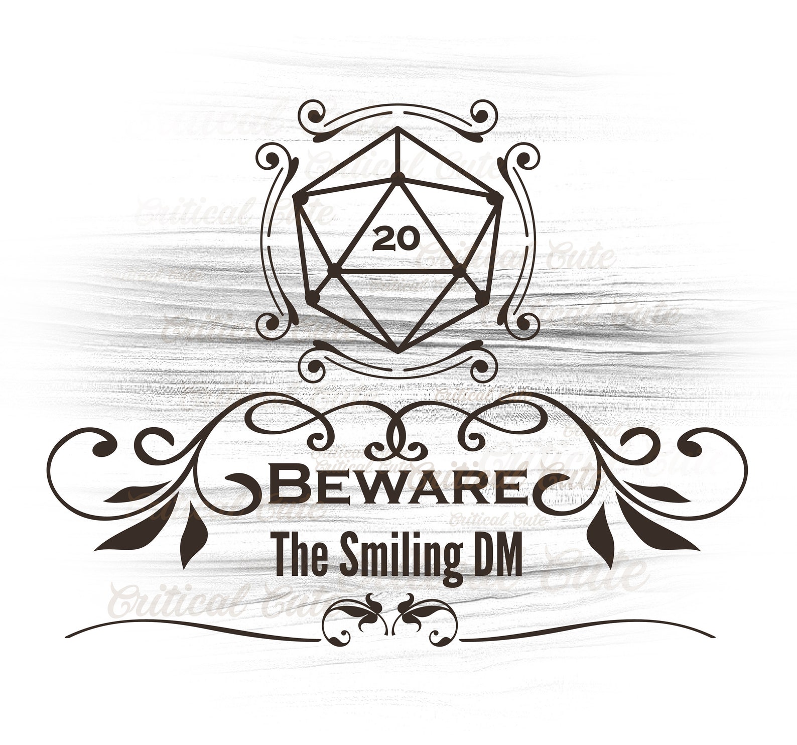 Beware the Smiling DM D20 Dnd SVG Cut File Shirt Design Printable ...
