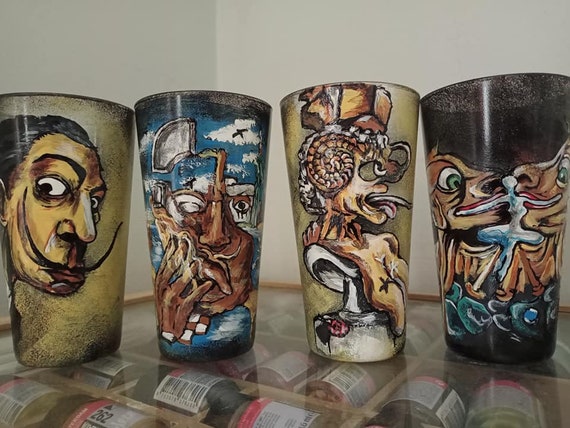 Salvador Dali Glass Set Etsy