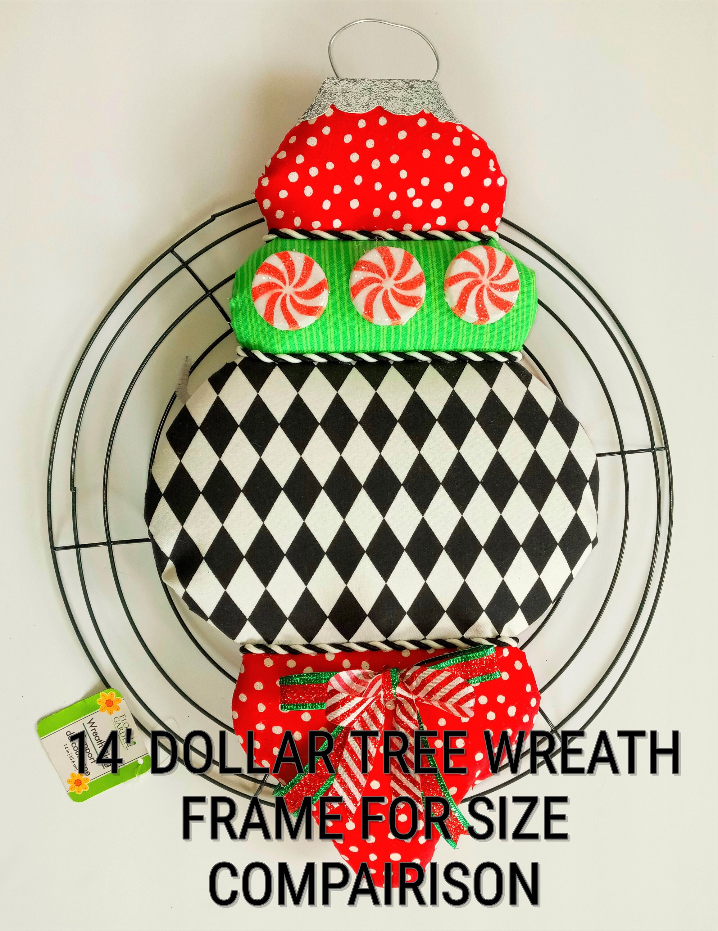 Fabric Ornament Wreath Attachment Whimsical Christmas Etsy