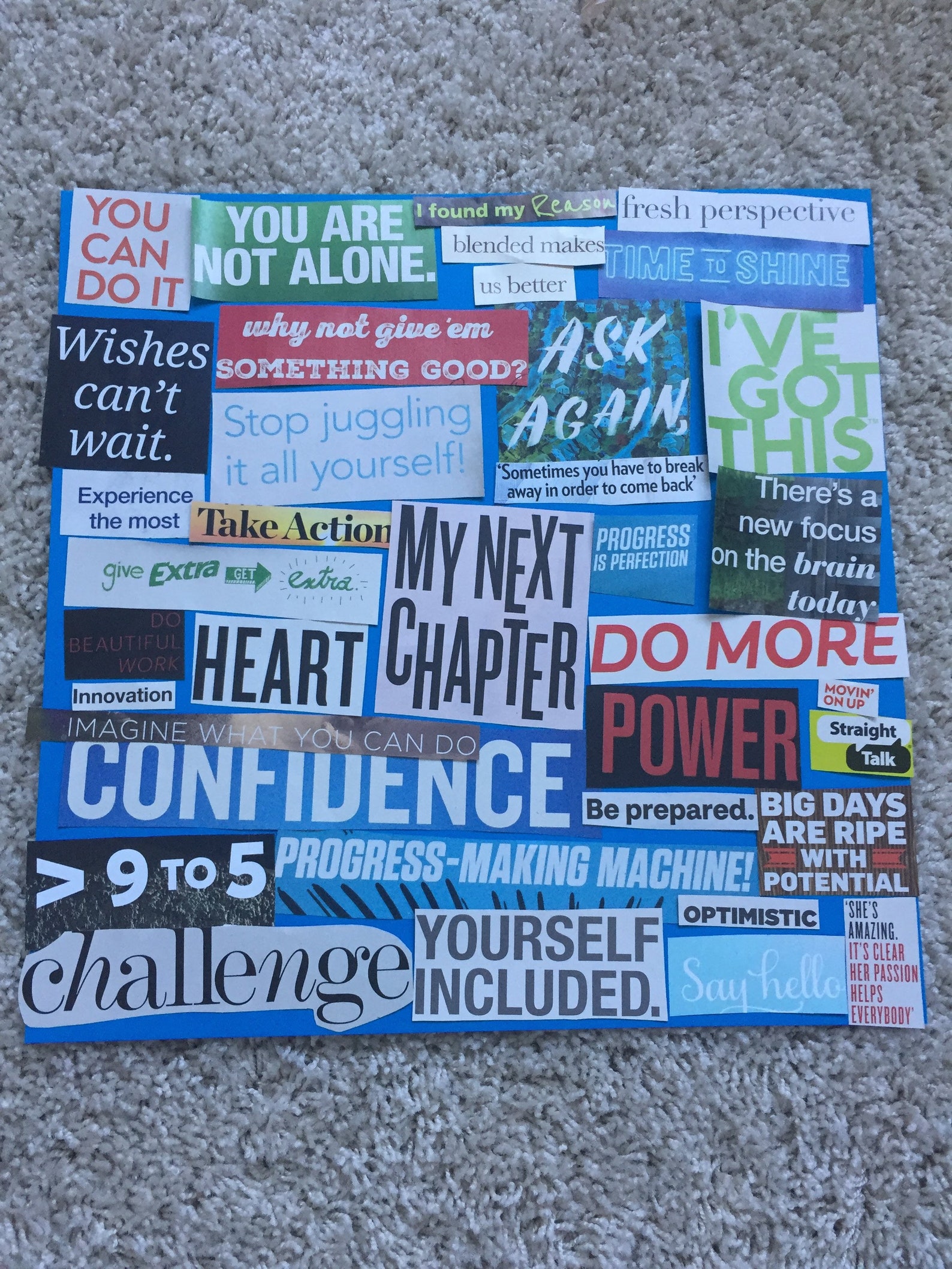 Vision Board Kit- 20 Inspiring Words and Phrases - Etsy