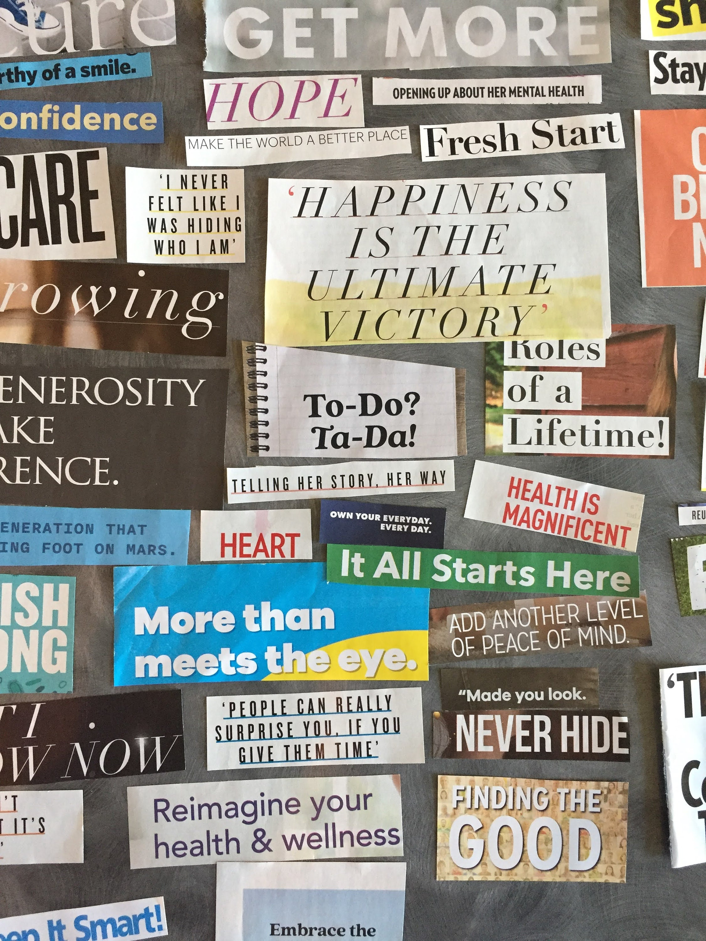 Vision Board Kit- 20 Inspiring Words and Phrases - Etsy