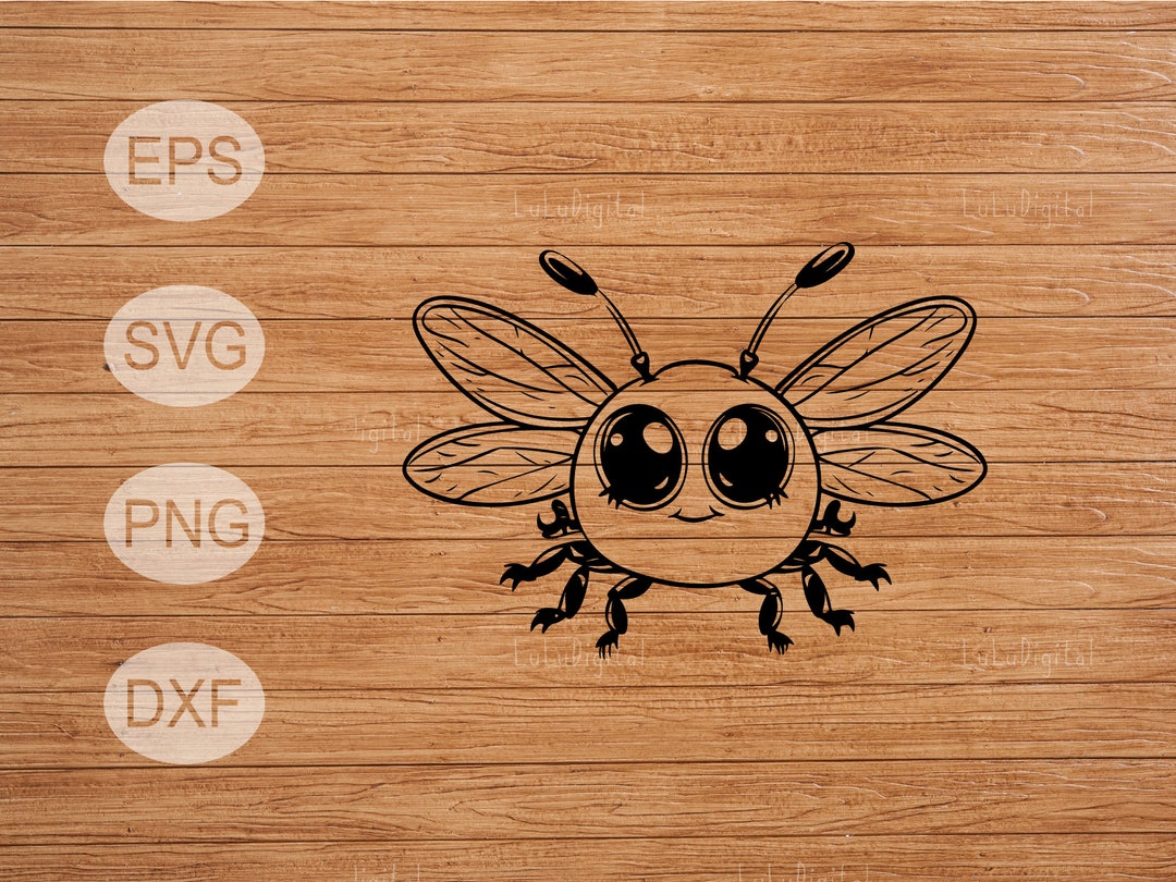 Cartoon Fly, Kawaii Fly, Instant Download, Big Insect, Digital Icon ...