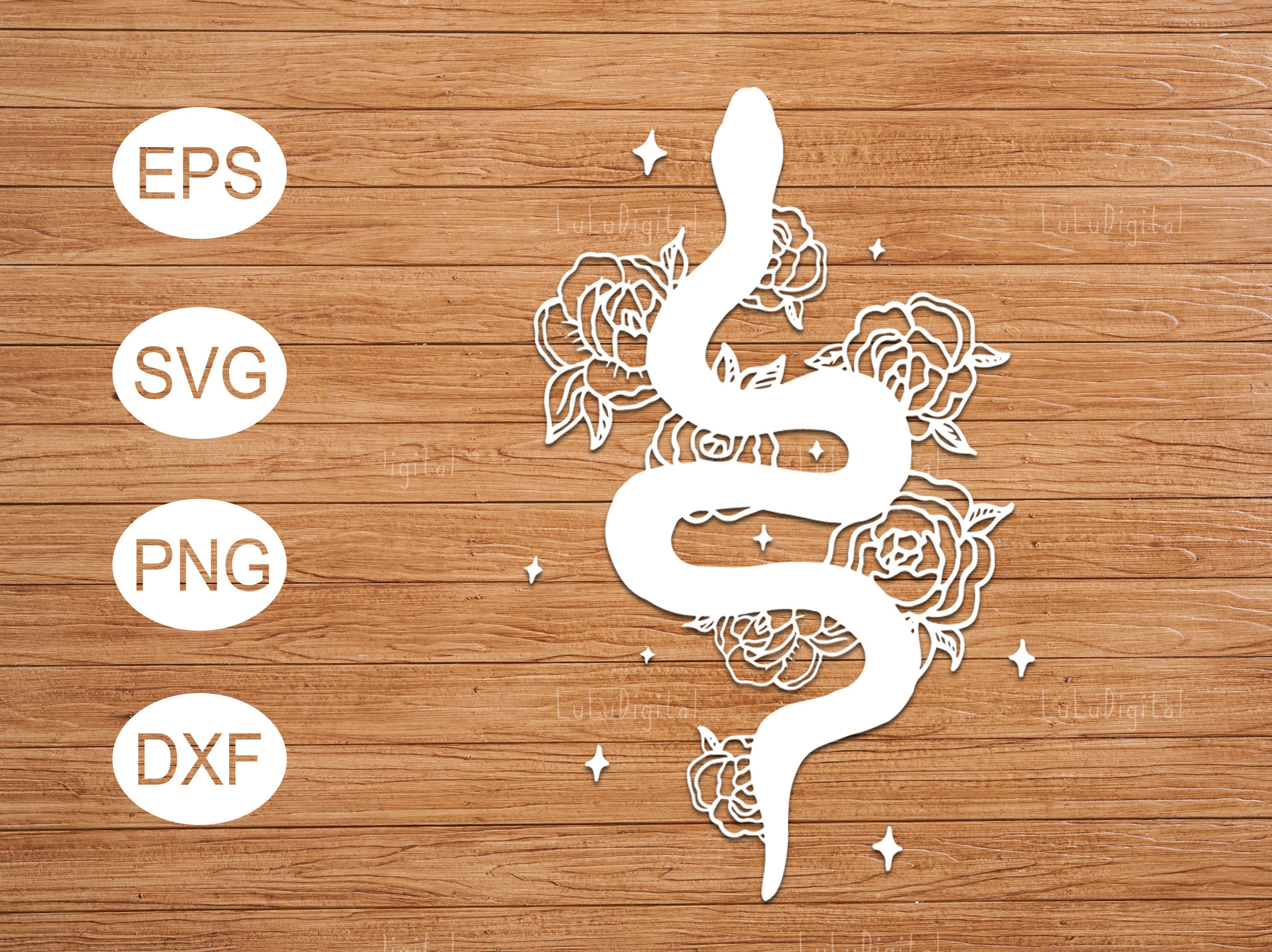 Floral Snake / Svg, Png, Eps, Dxf - Etsy