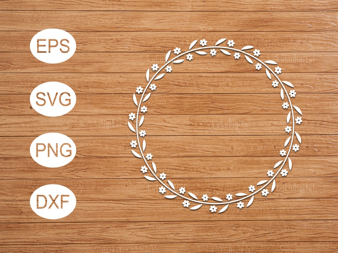 Floral Wreath / Svg, Png, Eps, Dxf - Etsy