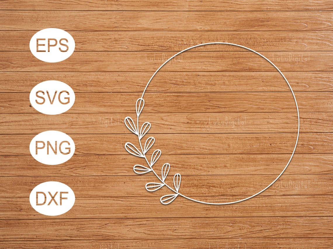 Leaf Frame Svg Floral Wreath Svg Monogram Frame Svg Leaves - Etsy