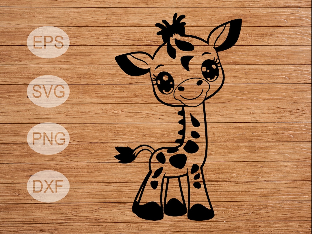 Baby Giraffe Svg, Giraffe Svg, Giraffe Cut File, Svg, Eps, Dxf, Png ...