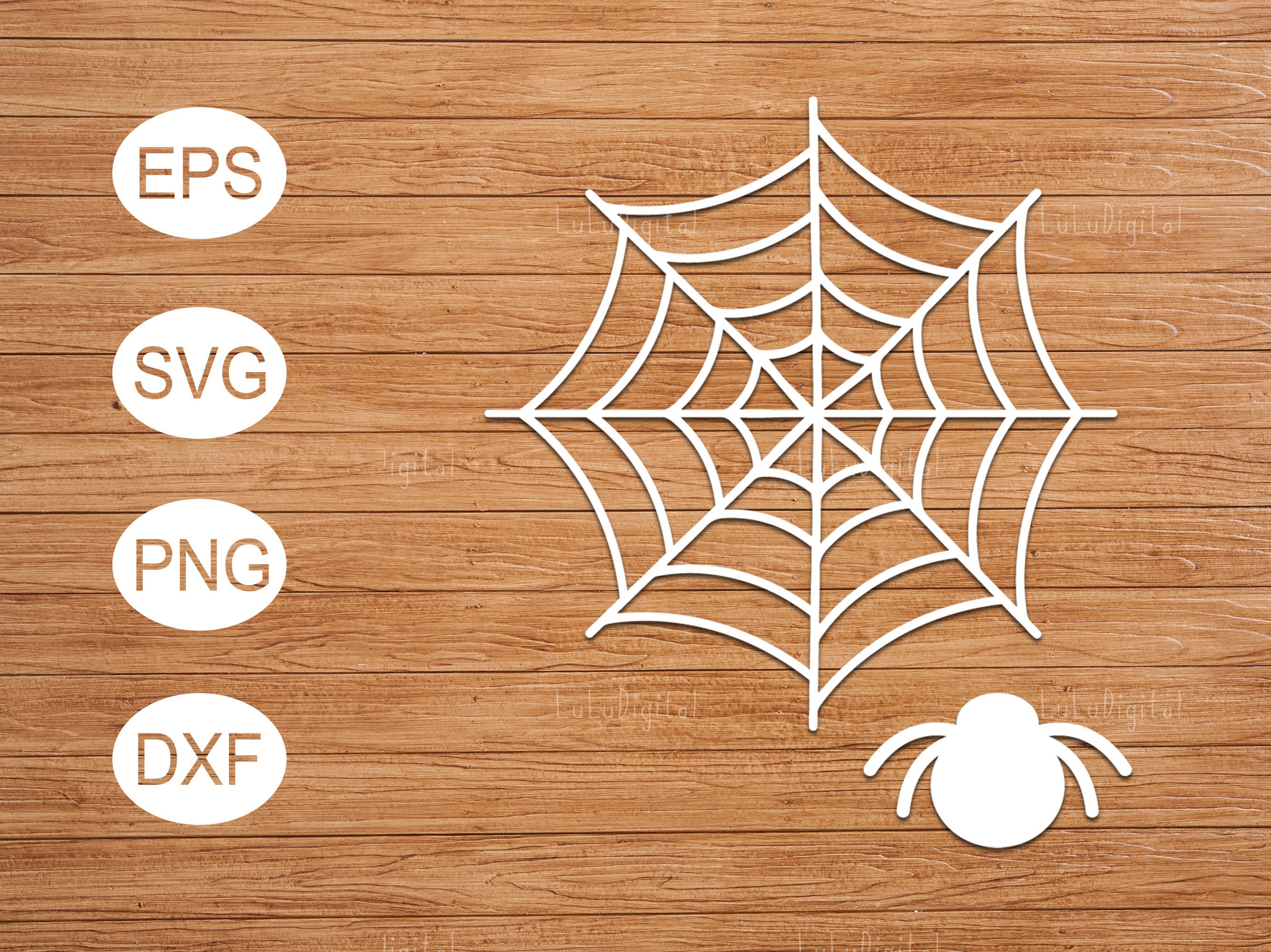 Spider and Spider Net / Svg, Png, Eps, Dxf - Etsy