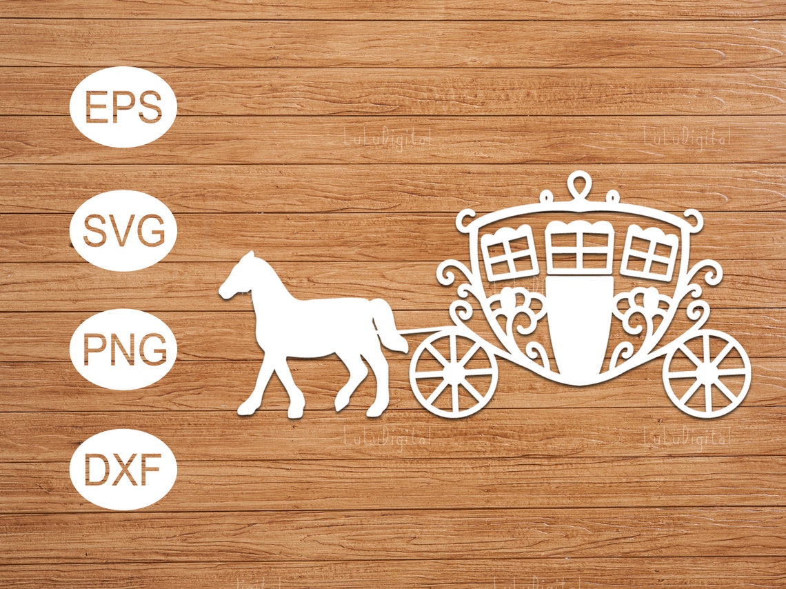 Princess Carriage Svg / Horse Carriage Svg / Carriage Silhouette / Svg ...