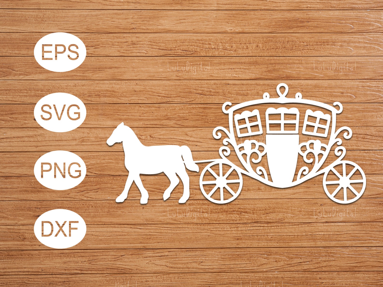 Princess Carriage Svg / Horse Carriage Svg / Carriage Silhouette / Svg ...