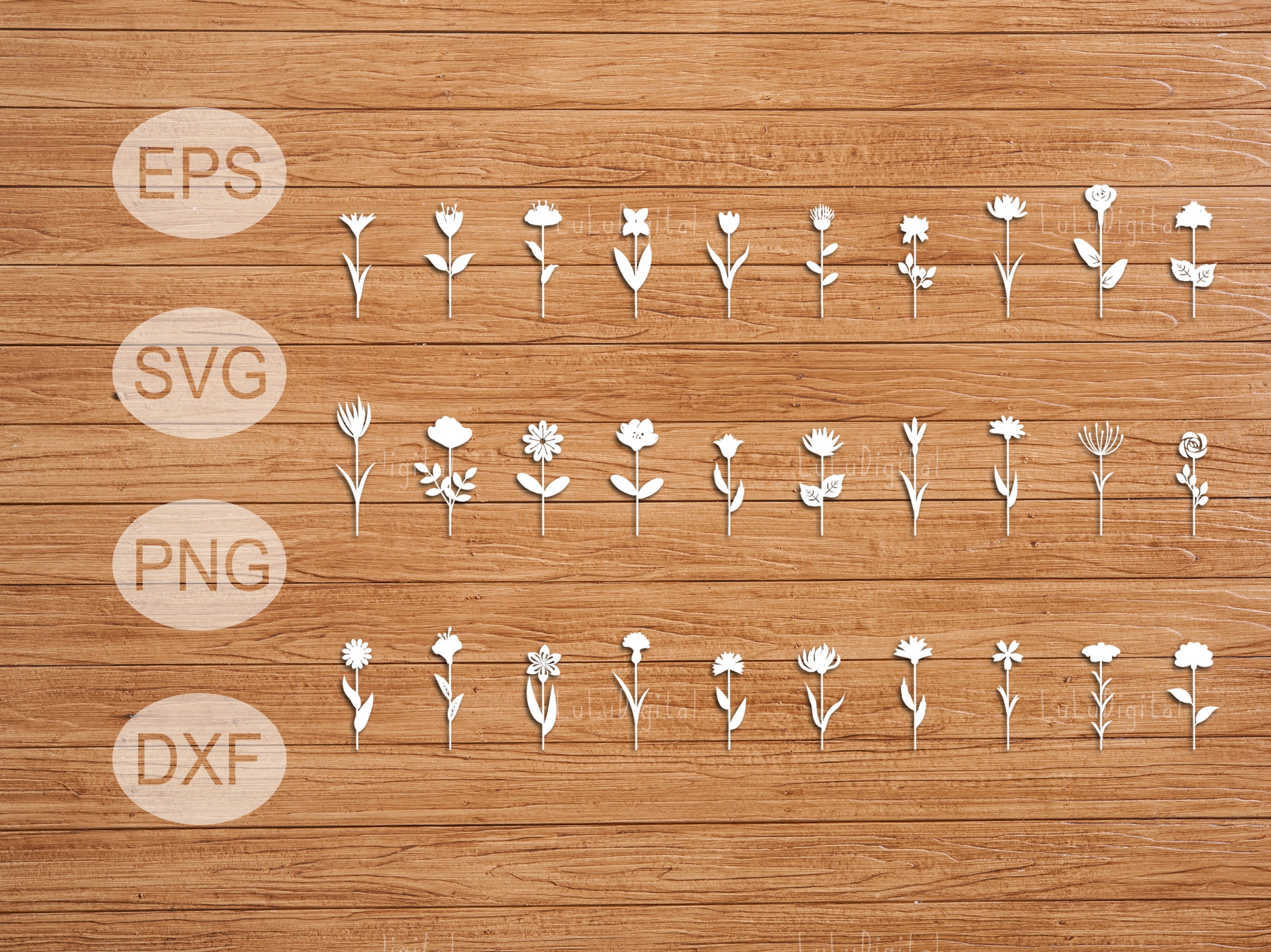 Floral Svg, Flower Bundle Svg, Wildflowers Svg, Big Bundle Svg, Wild ...