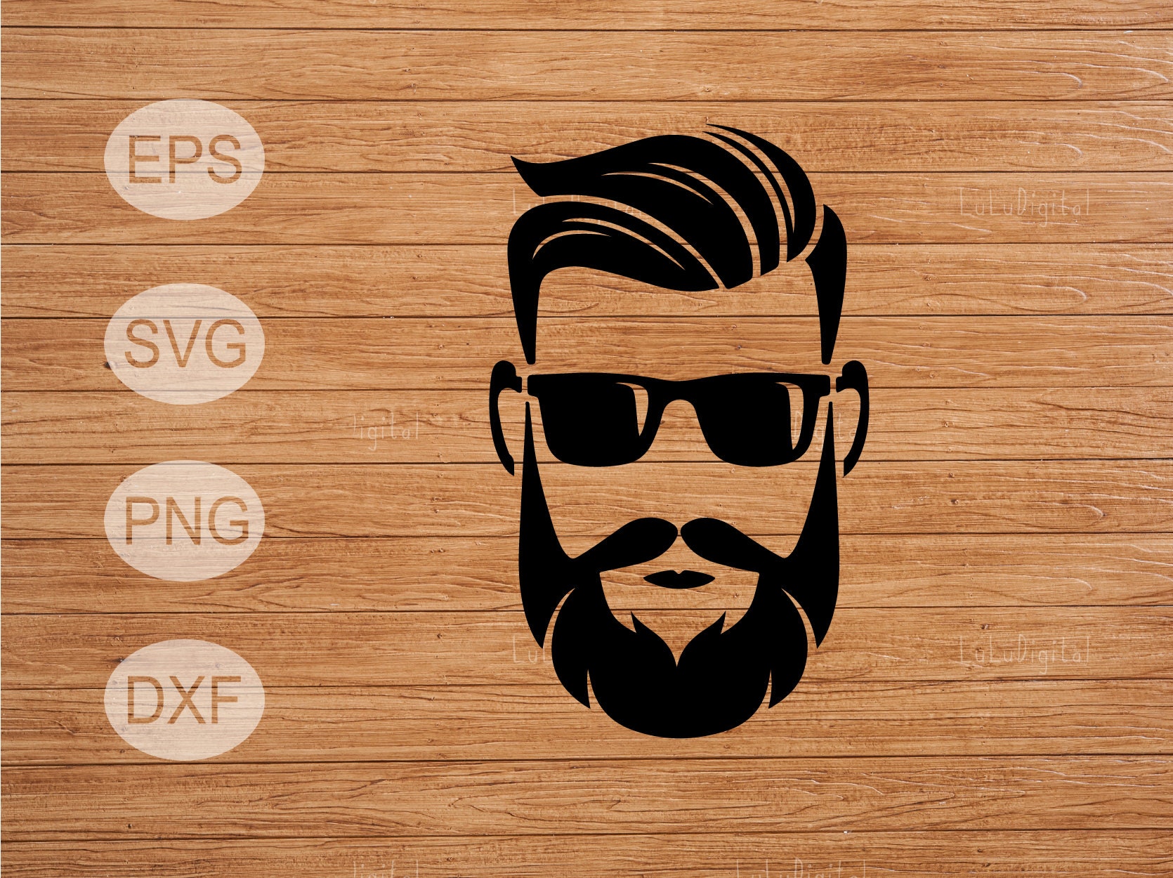 Man Face Svg, Beard Svg, Aviator Sunglasses, Barber Svg, Beard Cut File ...