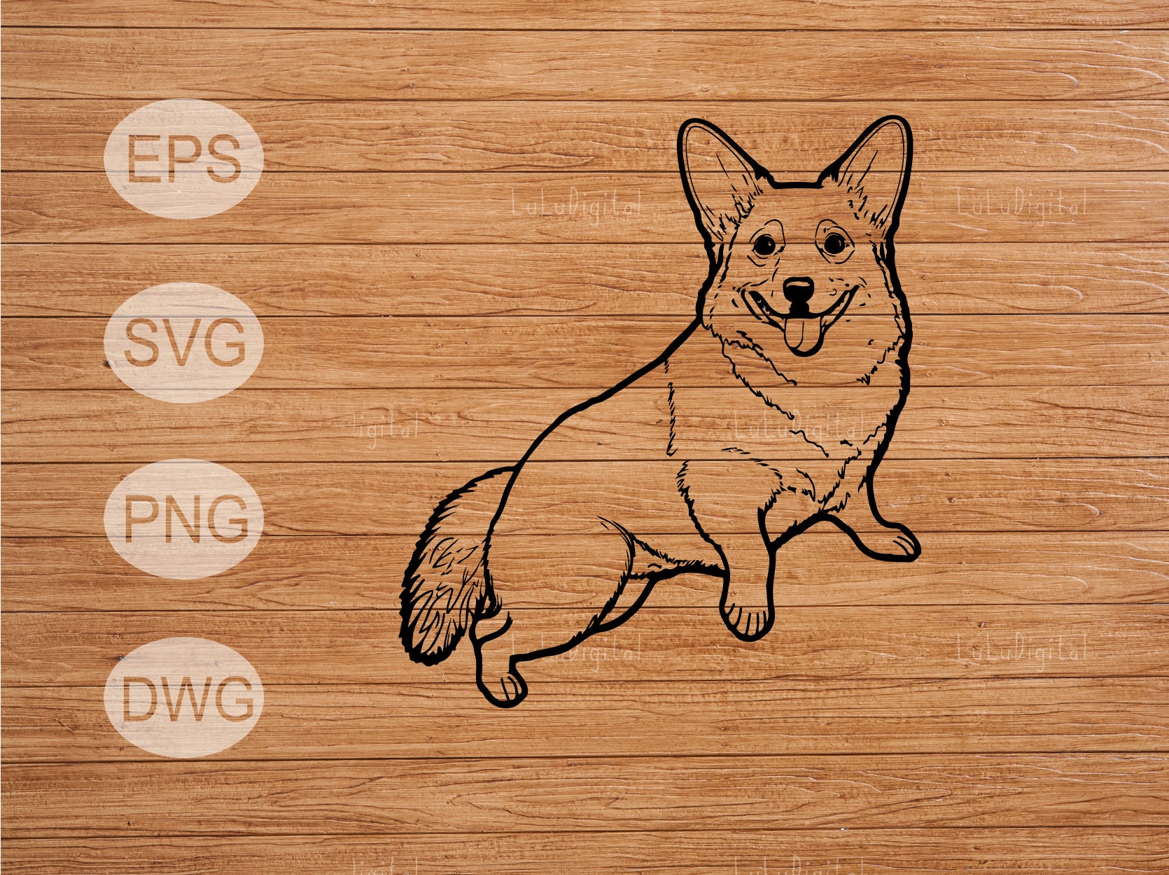 Cute Corgi Svg Png Dwg Eps Cut File for Dog Lovers - Etsy