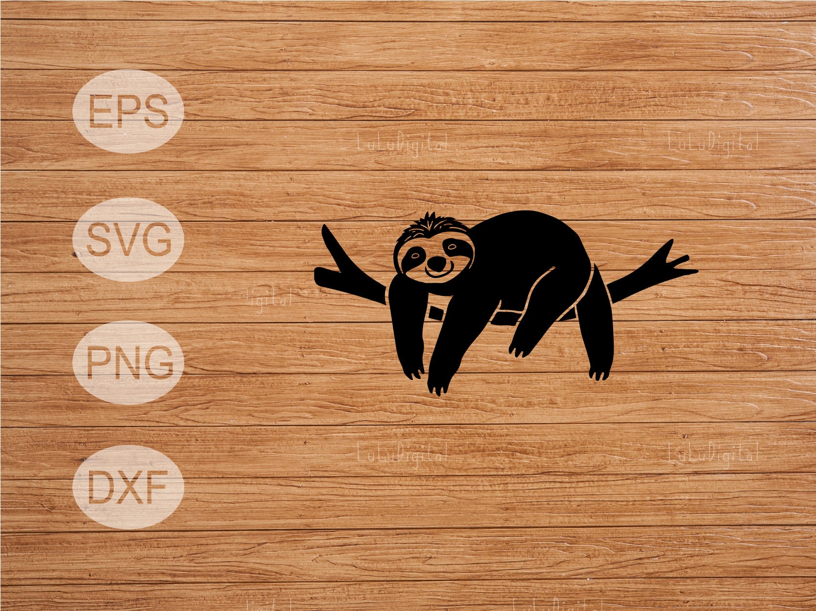 Fun Sloth, Hanging Sloth, Sloth Svg, Eps, Png, Dxf, Instant Download - Etsy